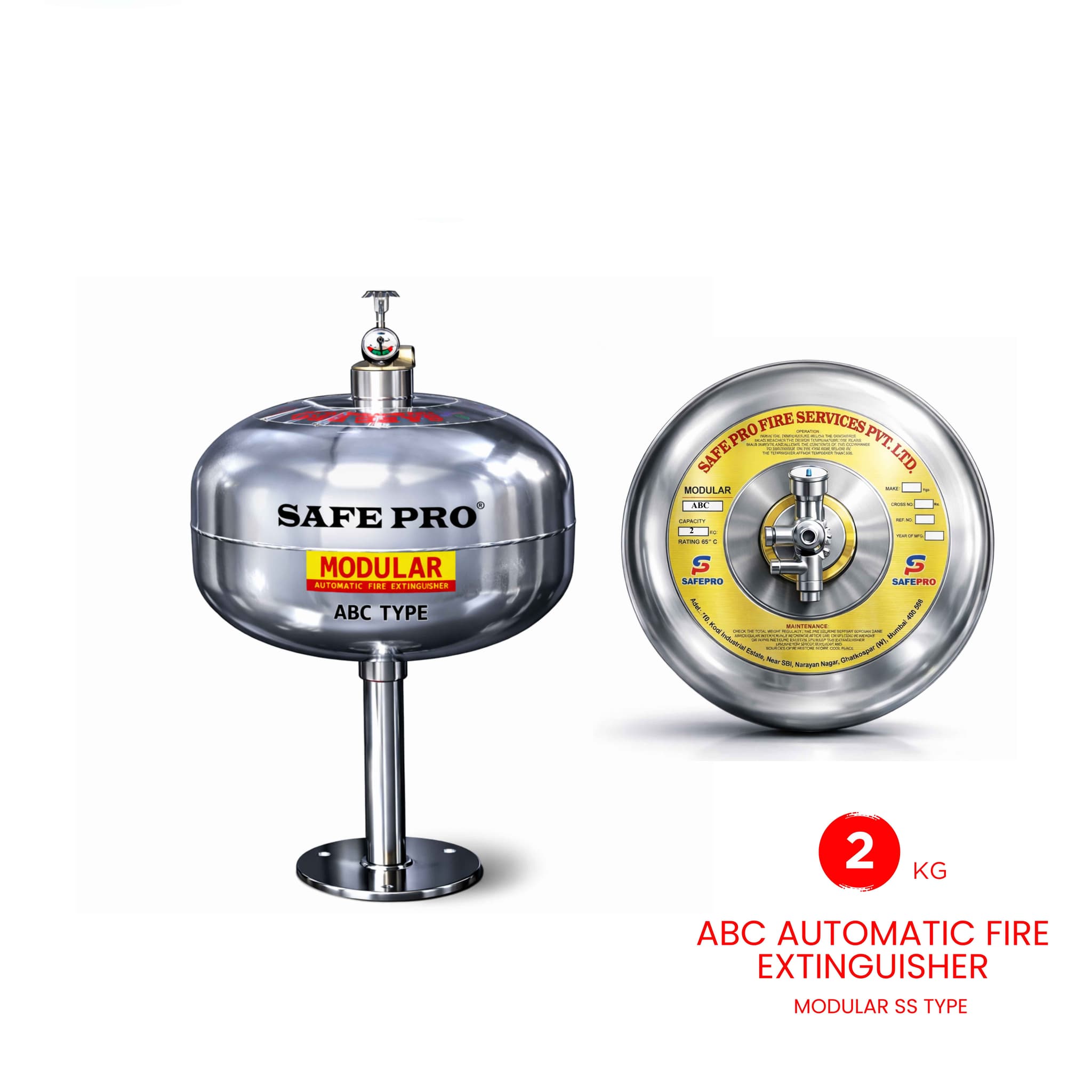 ABC Automatic Fire Extinguisher Modular SS Type | Safe Pro