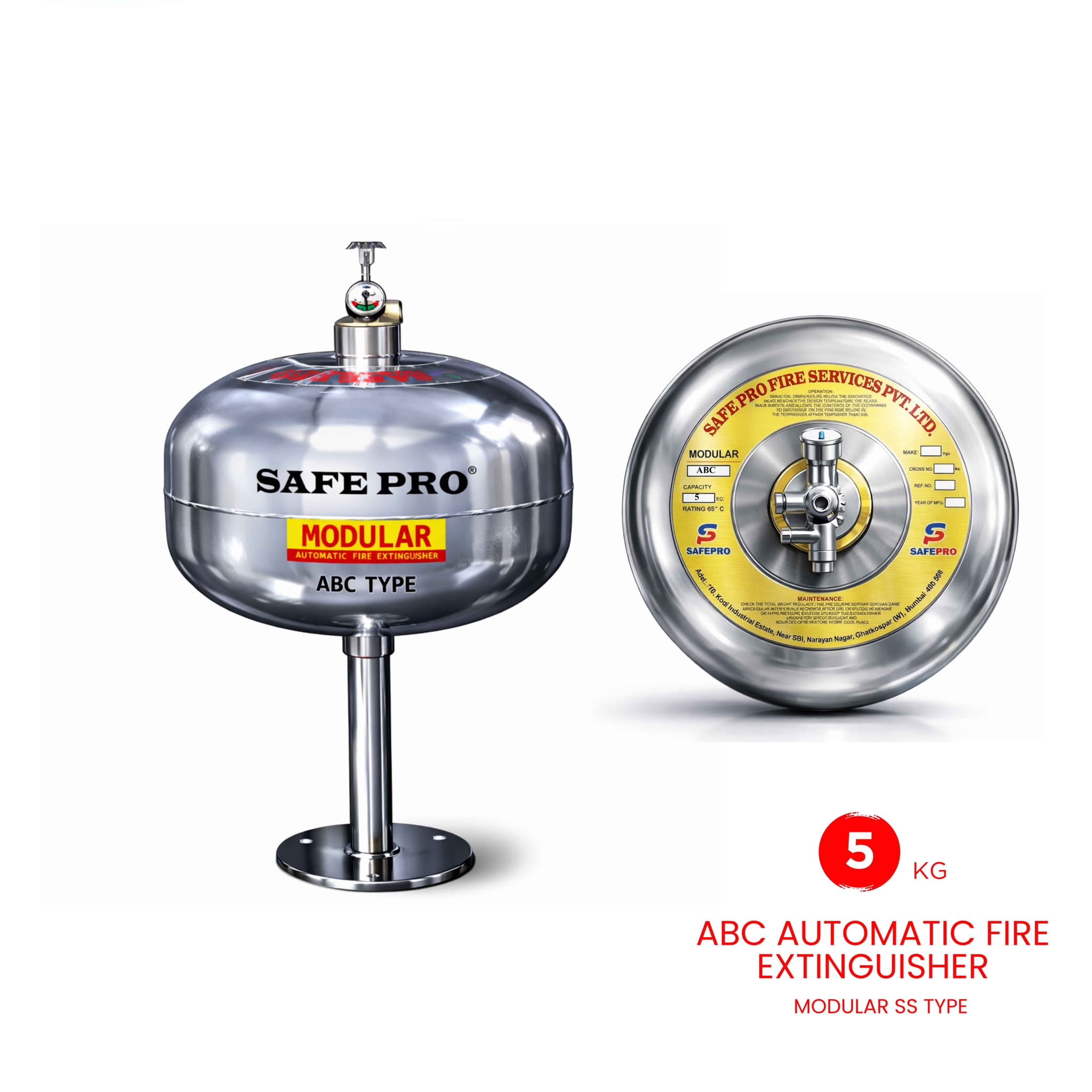ABC Automatic Fire Extinguisher Modular SS Type | Safe Pro